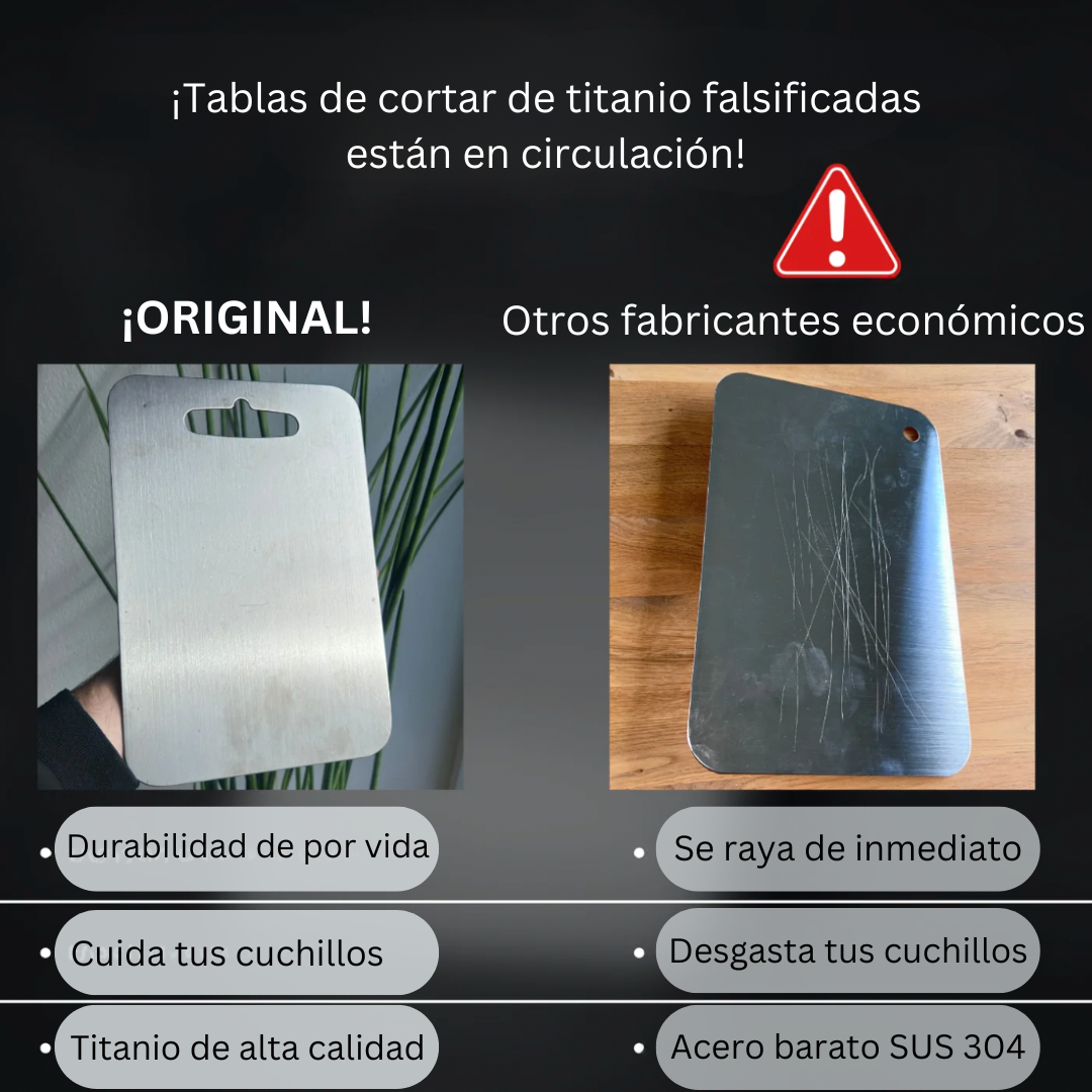 Titanio Puro™ - Tabla de Cortar de Titanio – TItanio Puro SP